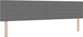 Postel s boxspringem s čelo Světle šedá a bílá 200 x 200 cm 3337527