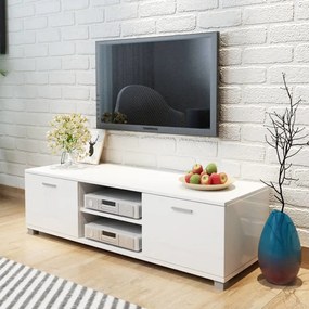vidaXL TV skříňka 140x40,5x35 cm kompozitní dřevo [342622] Barva: bílá s vysokým leskem