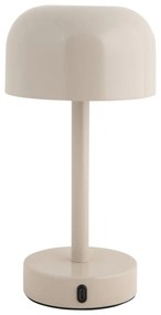 Krémová LED stolní lampa s kovovým stínidlem (výška 24,5 cm) James – Leitmotiv