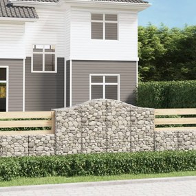 Klenuté gabionové koše 13ks 200x50x120/140cm pozinkované železo 3145672