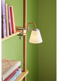 Šedá stolní lampa se skleněným stínidlem (výška 23 cm) Lure – Hübsch