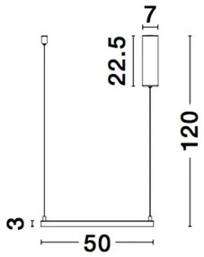 LED lustr Eterna 50 černé