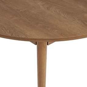 Kulatý rozkládací jídelní stůl s přídavnou deskou v dekoru dubu ø 100 cm Viona – Kalune Design