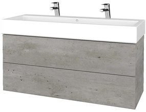 Dřevojas Koupelnová skříň VARIANTE SZZ2 120 Varianta: N01 Bílá lesk / N07 Stone