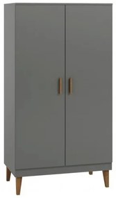 Šatní skříň KUBI - barva šedá - 184x55x100 cm - 3D6448