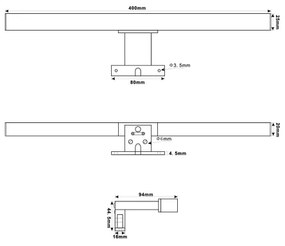 Top Light - LED Koupelnové osvětlení zrcadla OREGON LED/7W/230V 40 cm IP44