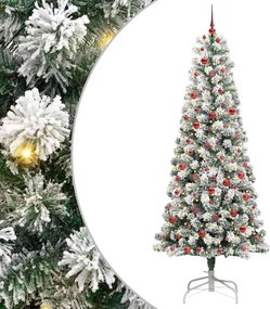 Umělý Skládací Vánoční Strom 300 LED Zelená a bílá 240 cm 3395613