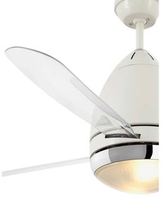 FARO FARETTO 33389 52“ bílá/transparentní Reverzní stropní ventilátor