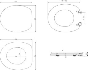 Aqualine, FUNNY WC sedátko s potiskem mořská hvězda, bílá, HY1185