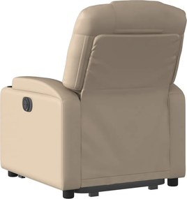 Elektrické zvedací polohovací křeslo cappuccino umělá kůže 3204450