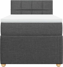 Box spring postel s matrací tmavě šedá 90x200 cm textil 3289640