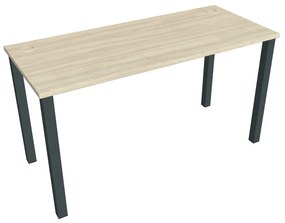 Stůl pracovní rovný 140 cm hl. 60 cm - Hobis Uni UE 1400 Dekor stolové desky: akát, Barva nohou: černá