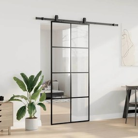 Posuvné dveře se sadou kování černé 90x205 cm ESG Glass 3375864