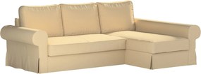 Potah na pohovku IKEA Backabro rozkládací se šezlongem barva béžová látka lesklé, pletený vzor
