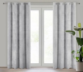 ZÁVĚS NA KROUŽCÍCH AGIS 140X250 CM STŘÍBRNÁ