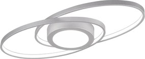 Trio Leuchten GALAXY LED stropní svítidlo stříbrné, 3400 lm, 28 W