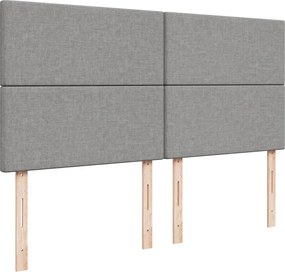 Box spring postel s matrací světle šedá 180 x 200 cm textil 3291740