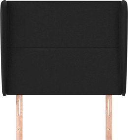 Čelo postele typu ušák černé 103x23x118/128 cm umělá kůže 3117760