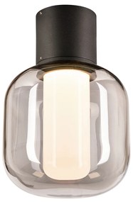 SLV 1004677 Ovalisk, venkovní stropní svítidlo, LED 7,5W 3000/4000K, antracit, průměr 17cm, IP65