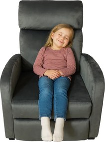 Relaxační křeslo René rozkládací šedé