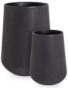 BIZZOTTO Set 2 květináčů KENAR černý