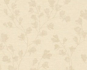 Vliesová tapeta listy béžová, krémová 387475 / Tapety na zeď 38747-5 Nara (0,53 x 10,05 m) A.S.Création