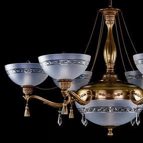 Luxusní designové svítidlo GOLDIE VI. LIGHT PATINA - ARTGLASS
