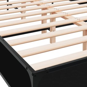 Rám postele černý 120 x 200 cm kompozitní dřevo a kov 3280037