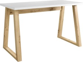 Mdx Kancelářský stůl LOFT FIGATE, 130 cm Bílá/Dub Artisan