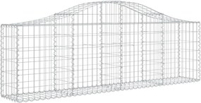 Klenuté gabionové koše 8 ks 200x30x60/80 cm pozinkované železo 3145394