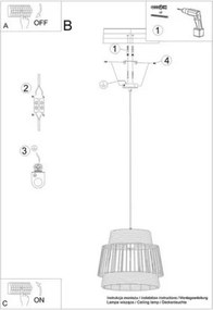 Závěsné svítidlo SOLLUX BRILO E27 1x15W bez žárovky SL.1253