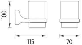 Nimco Držák na kartáčky MONOLIT - MO 4058C-26