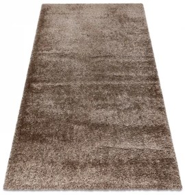 Kusový shaggy koberec FLUFFY Jednobarevný béžový Rozměr: 60x100 cm
