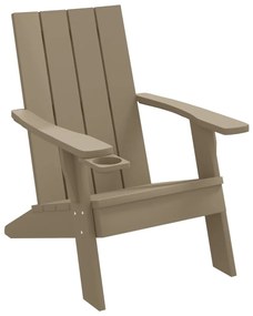 Zahradní židle Adirondack světle hnědá 75 x 88,5 x 89,5 cm PP,  364175