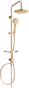 Mexen sprchový set X40 s horní hlavicí 22 cm, růžové-zlato, 7984040091-60