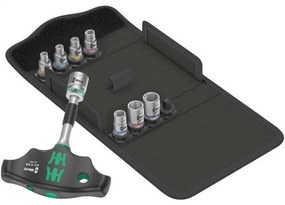 Wera 057474 Nástrčné hlavice 1/4" 3/16 ÷ 1/2" s T-rukojetí Kraftform Kompakt 400 RA Imperial Set 2 (Palcová sada 9 dílů)