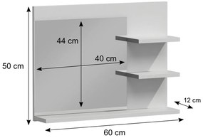 Koupelnové zrcadlo L3 Bílý