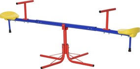 Outsunny 360° Otočný Houpací Můstek pro Děti 3+ let s Podstavcem ze 4 Tyčí, Zastavení a snadno uchopitelnými Rukojeťmi do Zahrady 184x76x71 cm Víceba…