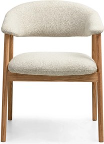 Designová jídelní židle Capri z masivu béžová/dub