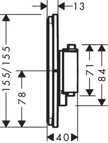 Hansgrohe ShowerSelect Comfort E, termostat pod omítku pro 2 spotřebiče, kartáčovaný bronz, HAN-15572140