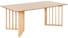 Jídelní stůl 200 x 100 cm světlé dřevo LEANDRA Beliani