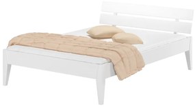 Manželská postel Taranto - masiv borovice, Bílá, 160x200 cm
