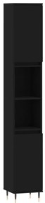 3dílný set koupelnových skříněk černý kompozitní dřevo,  3187782