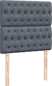Box spring postel s matrací tmavě šedá 100x200 cm samet 3292269