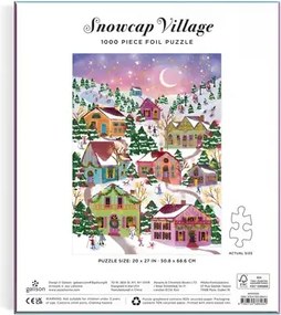 GALISON Fóliové puzzle Joy Laforme Zasněžená vesnice / 1000 dílků / od