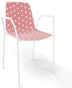 GABER - Židle ALHAMBRA TB, bíločervená/bílá
