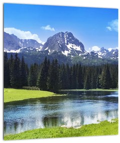 Obraz - Zasněžené vrcholky hor (30x30 cm)
