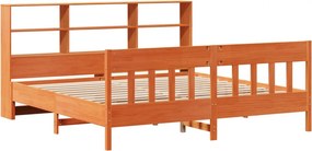 Postel bez matrace voskově hnědá 200 x 200 cm masivní borovice 3323211