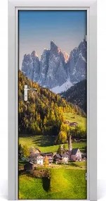 Samolepka Fototapeta na dveře Ozdobná maskovací panorama hory 75x205