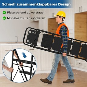 Costway 5 Žebřík s přihrádkou na nářadí. Skládací žebřík pojme až 150 kg.